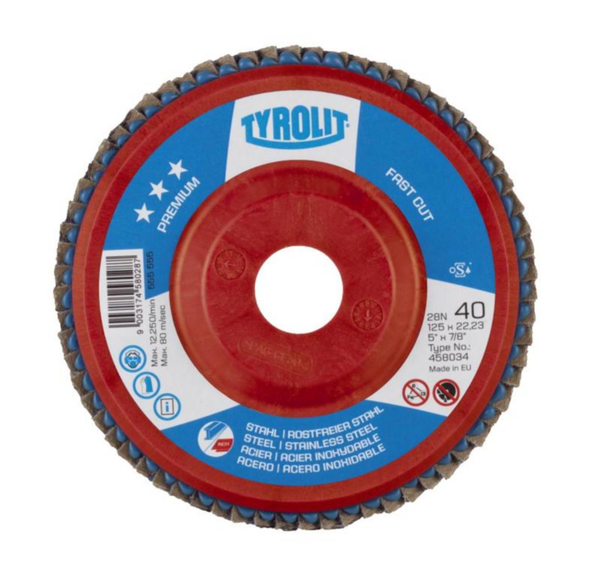 Lamellrondell premium za40-b tyrolit ø125x22.23mm k40 28n...