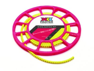 Partex pose med 100 merker pk2/4 w gul f/holder pkh/poh...