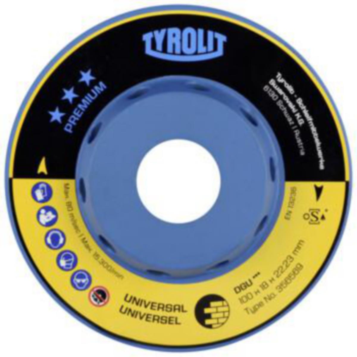 Diamantslipekopp premium dgu tyrolit ø125x18x22.23mm univ...