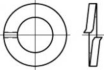 Sprengskive m16 rund ub d127b 17.0x27.4x3.5mm sort - spre...