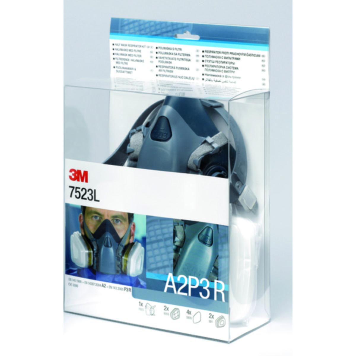Halvmaske 3m 7523 a2p3 r str m startpakke - halvmaske 3m™...