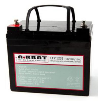 Blybatteri lfp1233 12v 33ah norbat lfp1233 - blybatteri l...