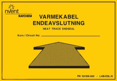 Raychem merkeskilt esl-n - merkeskilt raychem | Ahlsell