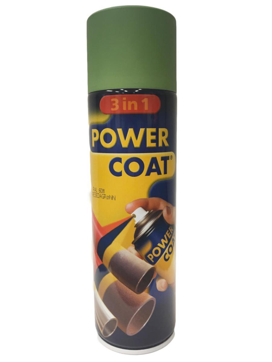 Spraymaling 3in1 ral 6011 power coat 500ml resedagrønn