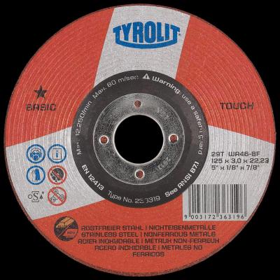 Slipeskive basic wa46r-bf tyrolit ø178x22.23mm 2in1 - sli...