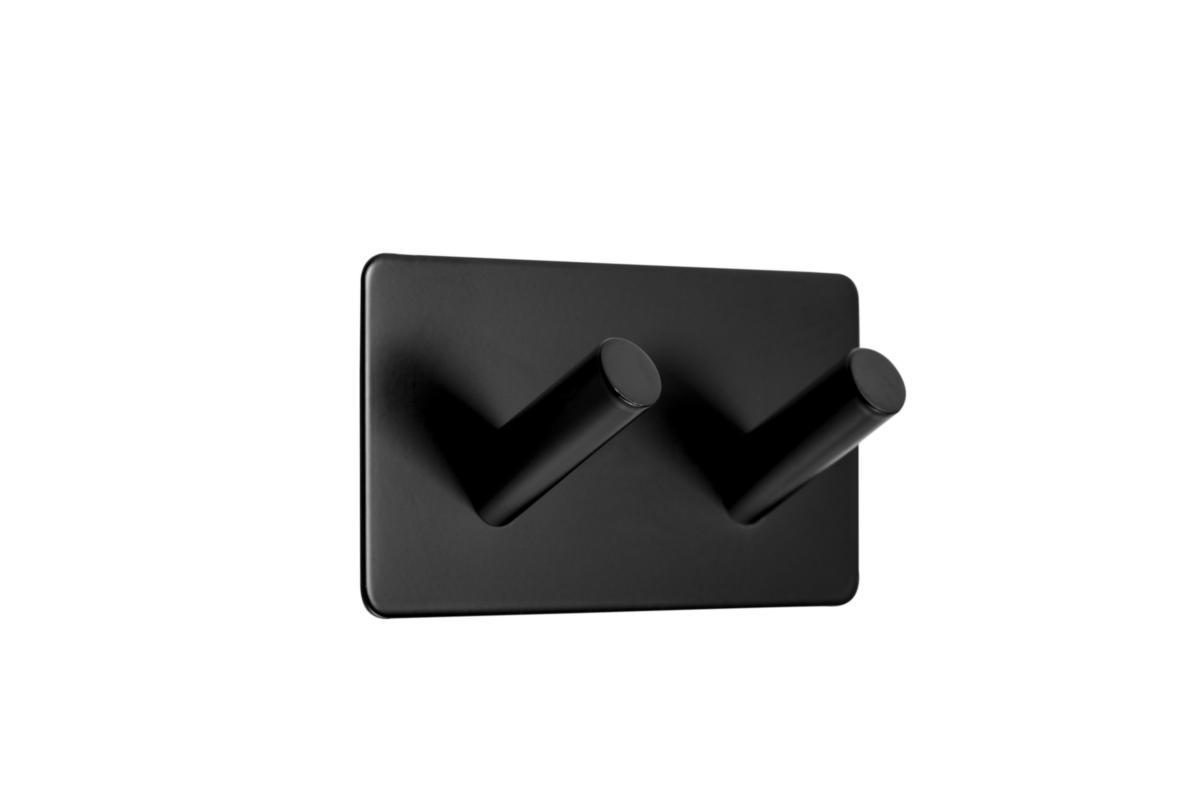 A-coll basic knagg 2-krok matt sort selvkleb. rustfri - h...