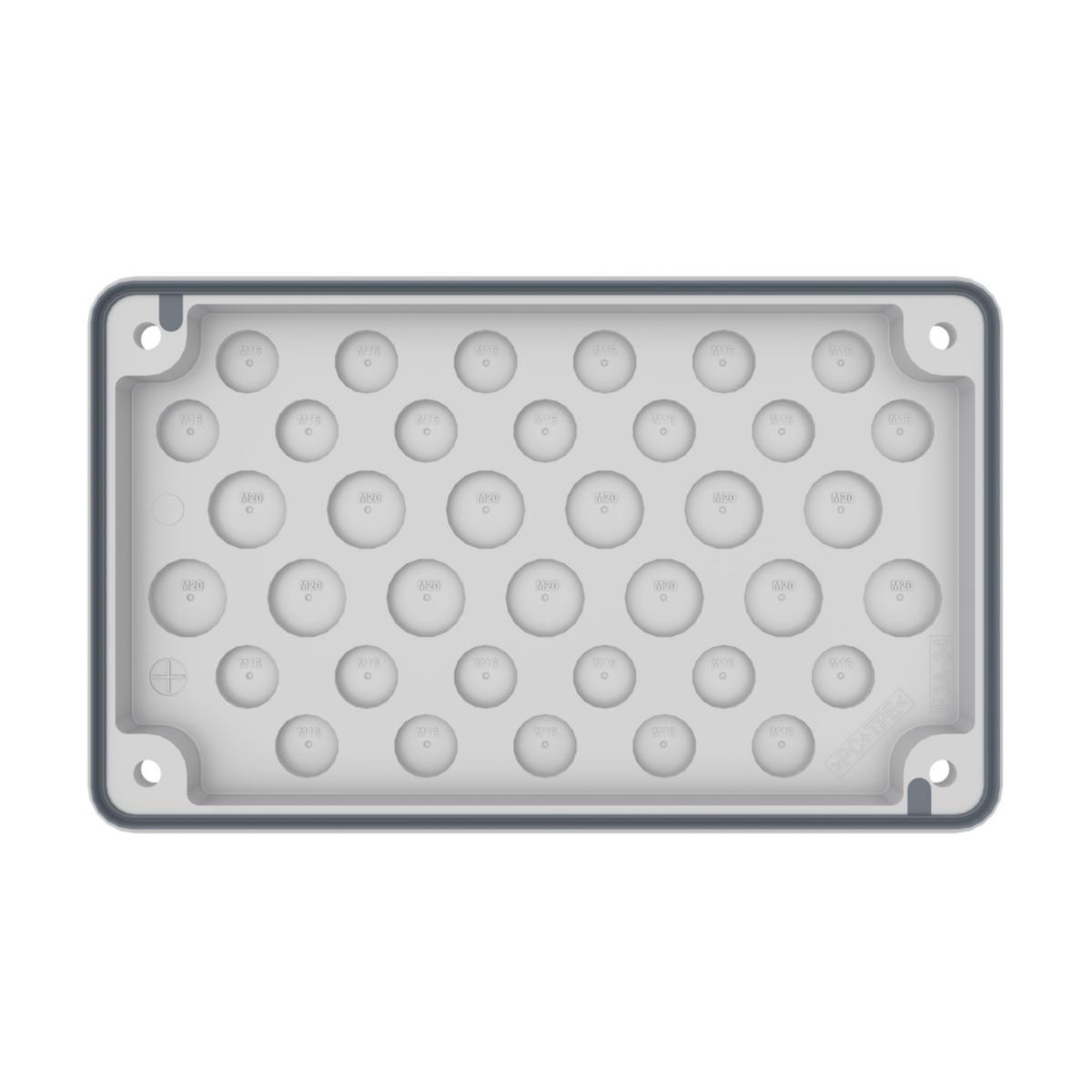 Flens f3a ip66 37 utslag plast f3a-2k-m20/16 - flensplate...