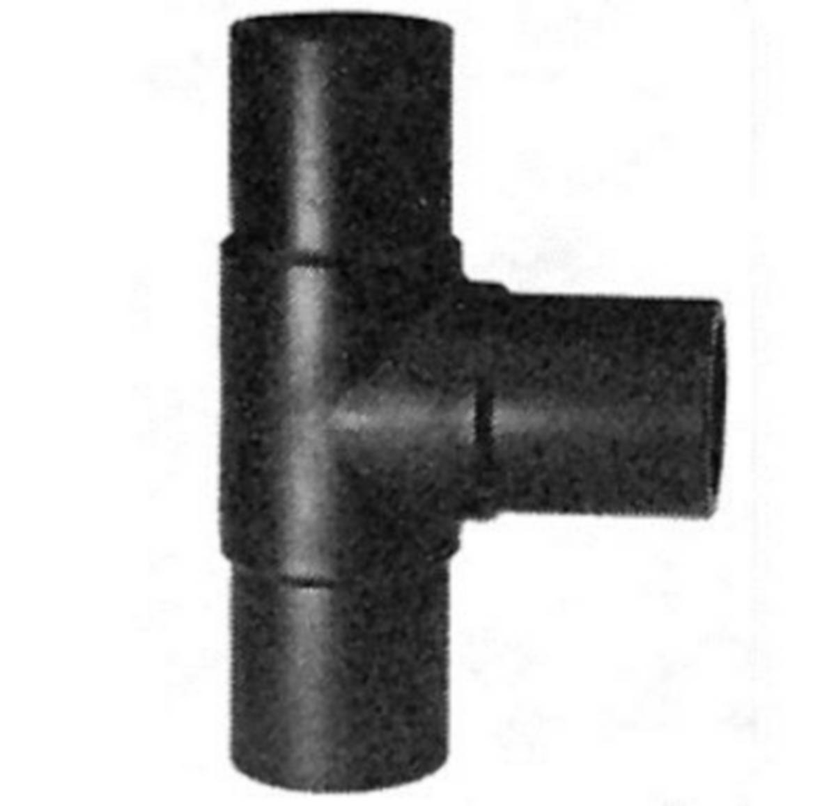 125 mm x 90° t-rør lang ende pe 100 sdr17 gf - t-rør lang...