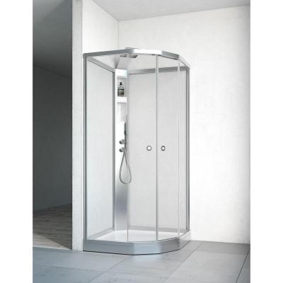 Macro flow semi dusjkar 71x91 matt natur - dusjkabinett f...