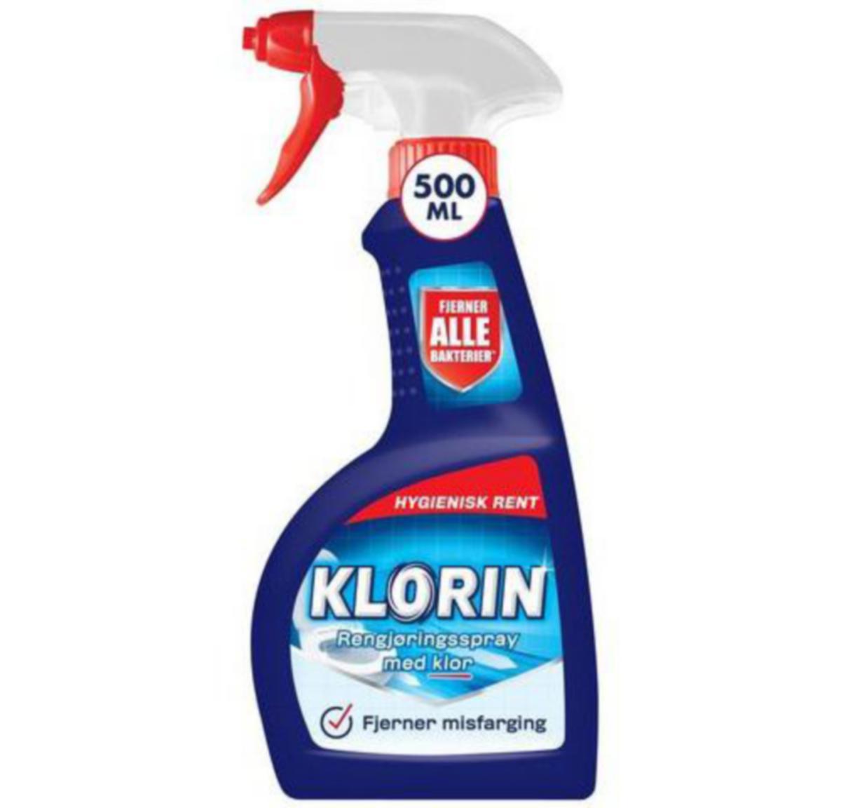 Rengjøring sprayflaske klorin 500ml - rengjøring klorin