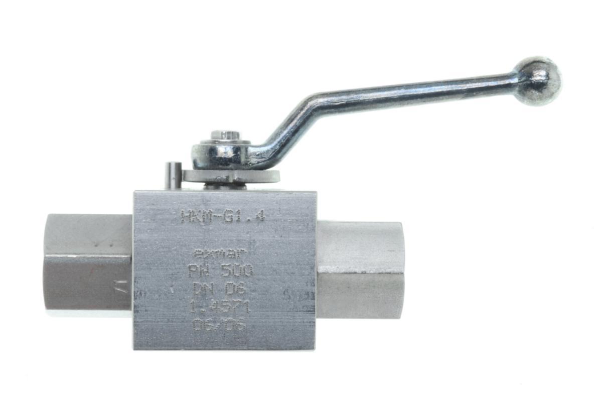 Hkm-r 1/4 kuleventil syrefast kropp innv.gjenget pn500