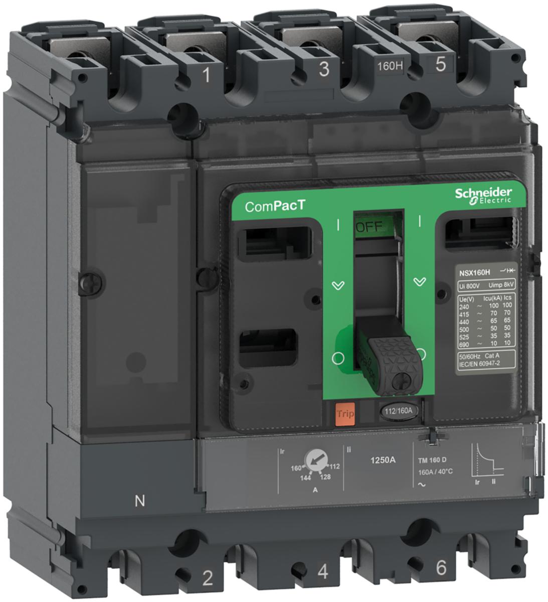 Nsx125 tm dc pv 4p 1000vdc - effektbryter compact nsx dc...
