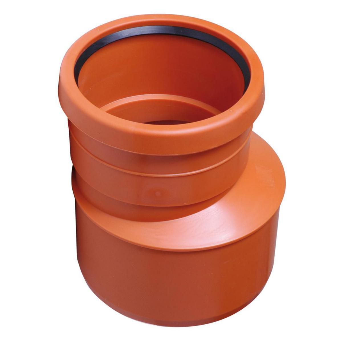 200 x 125 mm pvc eks. overgang rødbrun pipelife - overgan...