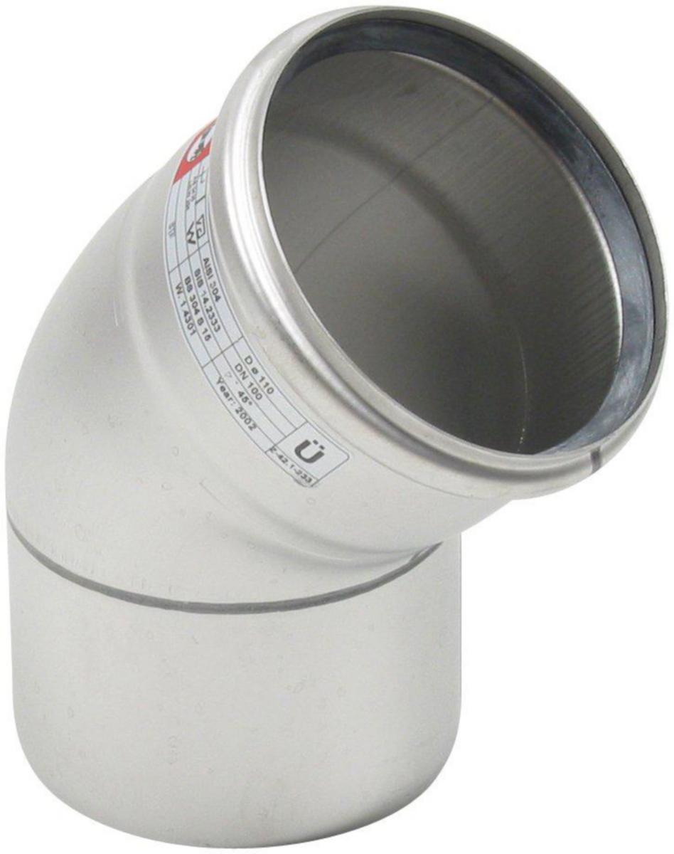 75 mm x 45° europipe bend aisi 304 - bend 45°, aisi 304,
