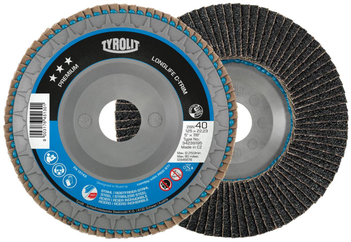 Lamellrondell premium za40-b tyrolit ø125x22.23mm k40 28n...