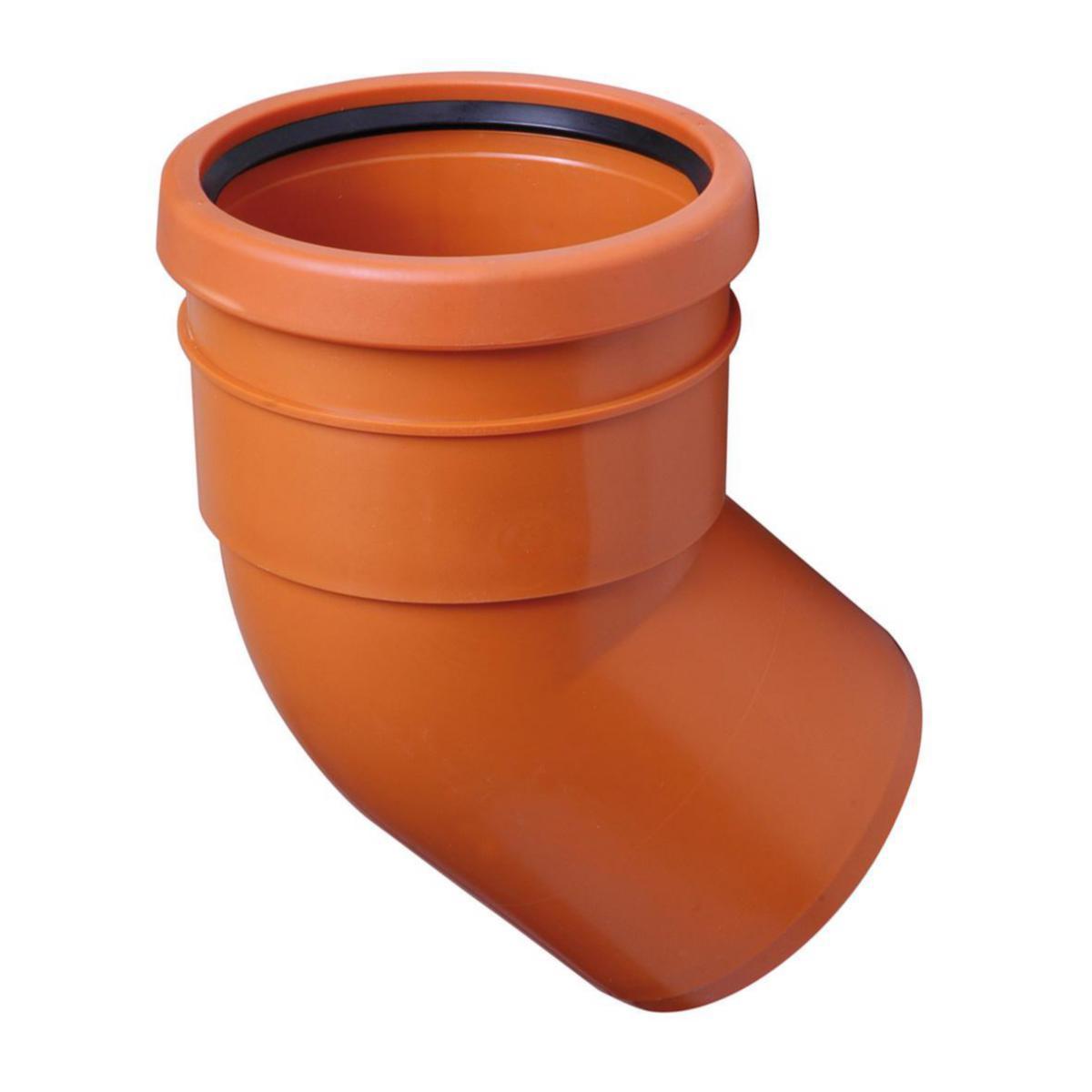 110 mm x 45° pp bend rødbrun pipelife - bend 45° for avlø...