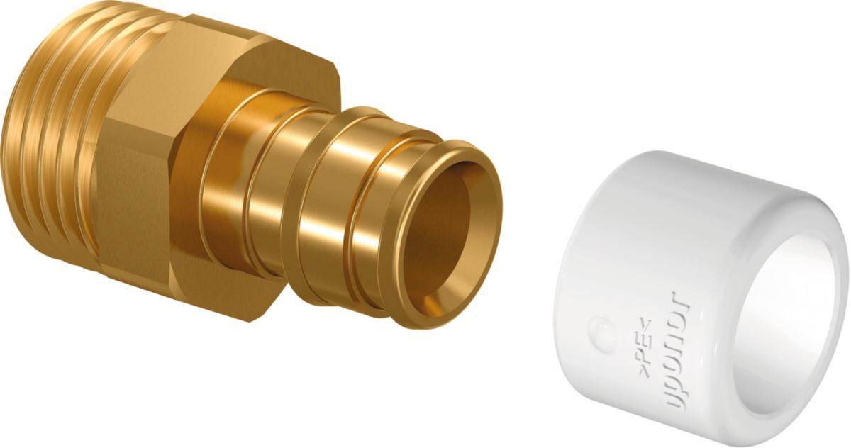 18 x 1/2" q&e rettnippel m/utv.gj. uponor - nippel rett m...