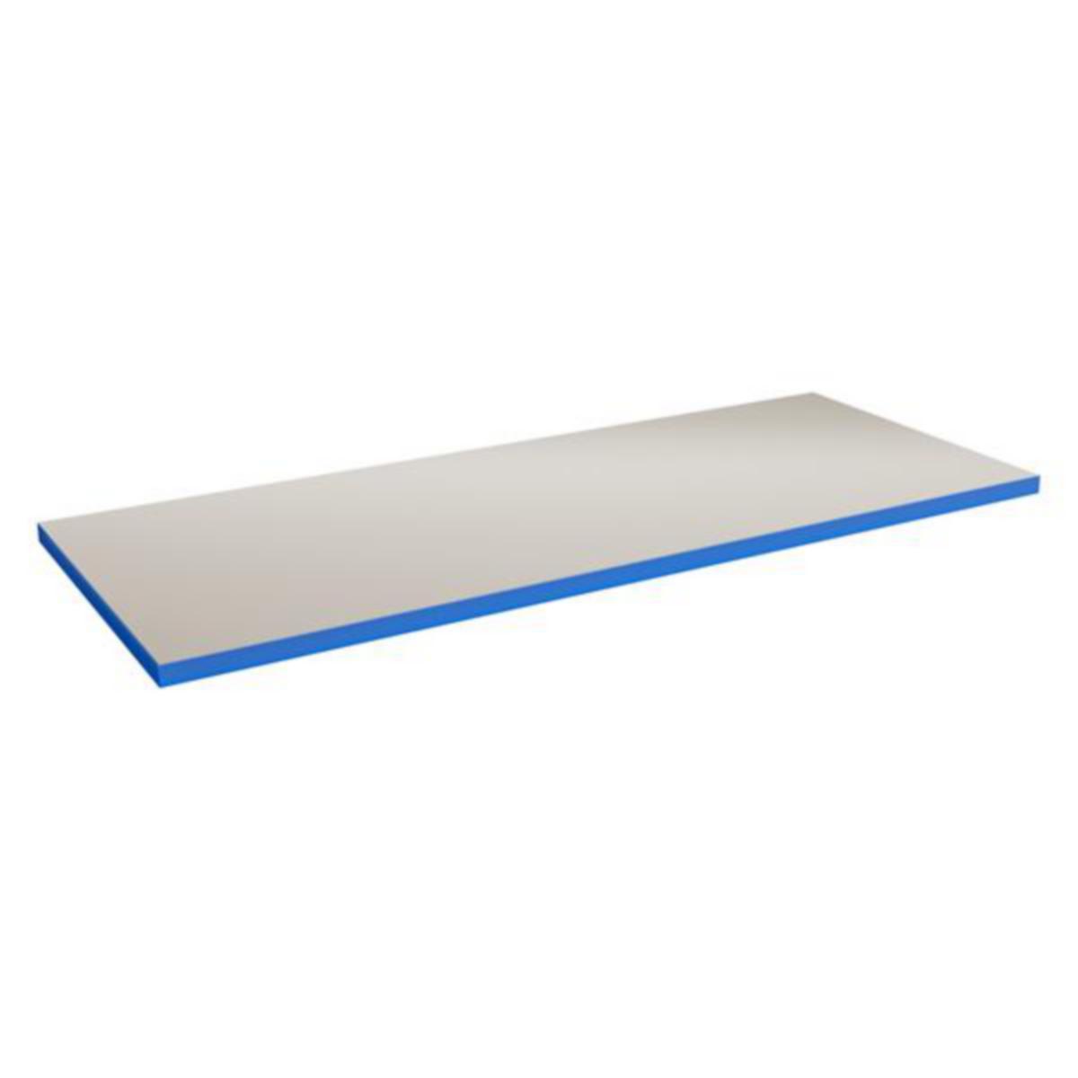 Bordplate laminat tung sm 2000x620x40mm grå blå kant - bo...