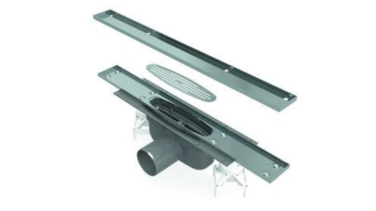 Purus line tile sluk sideutløp 50 mm x 1000 mm - sluk med...