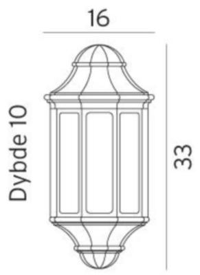 Vegglampe genova mini hvit - veggarmatur norlys genova