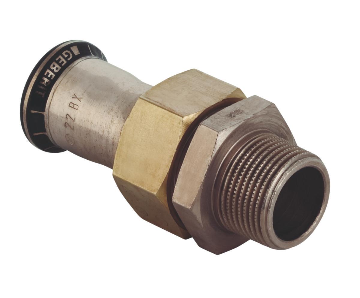 22mm x 1/2" union mapress cuni - nippelmuffe m/utvendige ...