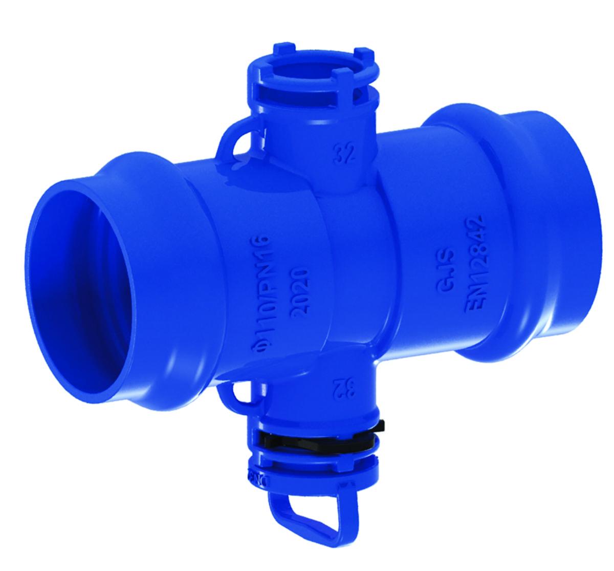 Dn 150/160 mm pvc muffe/spiss m/2 supa lock uttak - supa ...