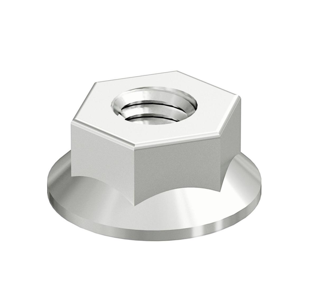 Flensmutter b43 m10 elz (50 stk) - flensmutter b43 wibe