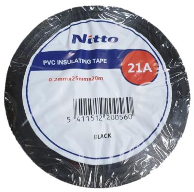Isoleringstape pvc nitto 21a 25mm x 20m svart - isolering...