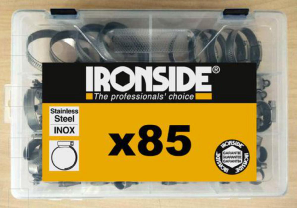 Slangeklemmesett 85-deler ironside rustfri 8-56mm 103806 ...