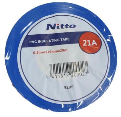 Isoleringstape pvc nitto 21a 19mm x 20m blå - isolering...