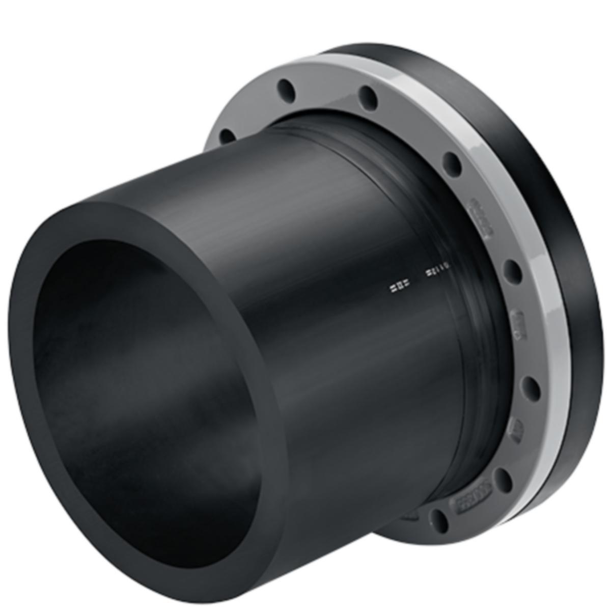 355 mm pe redusert flens lang dn300 sdr11. borret pn10