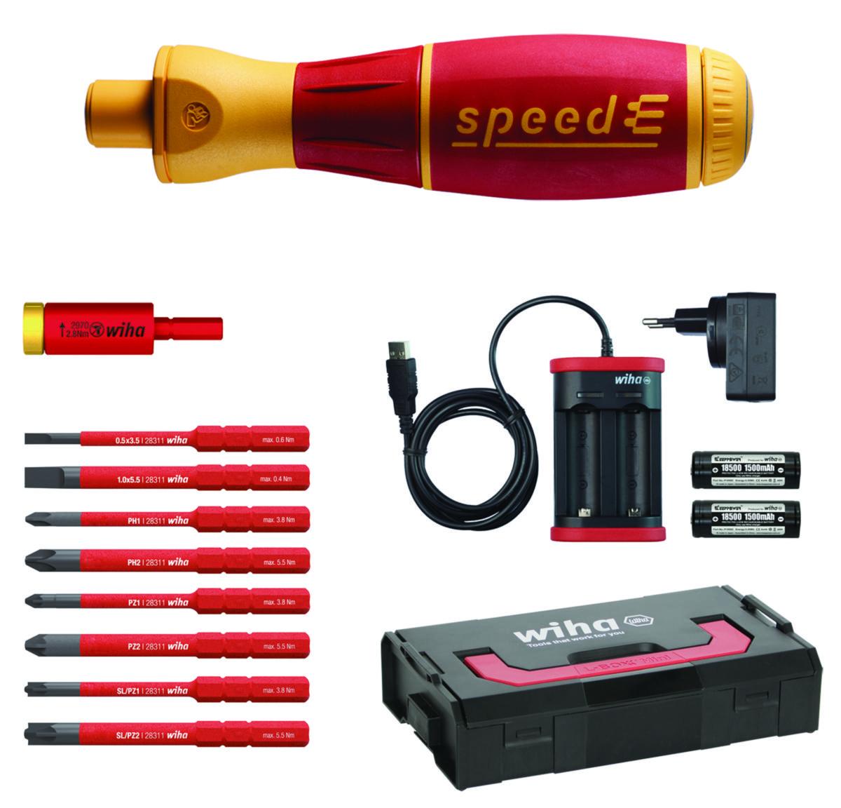 Elektrisk skrutrekker speede wiha sett 13 deler l boxx mi...