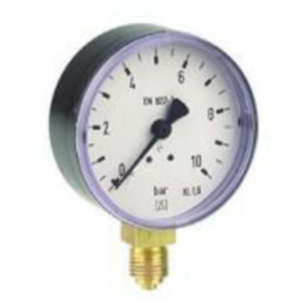 1/4" ø63 manometer 0/1.6 bar bsp ans ned - manometer norm...