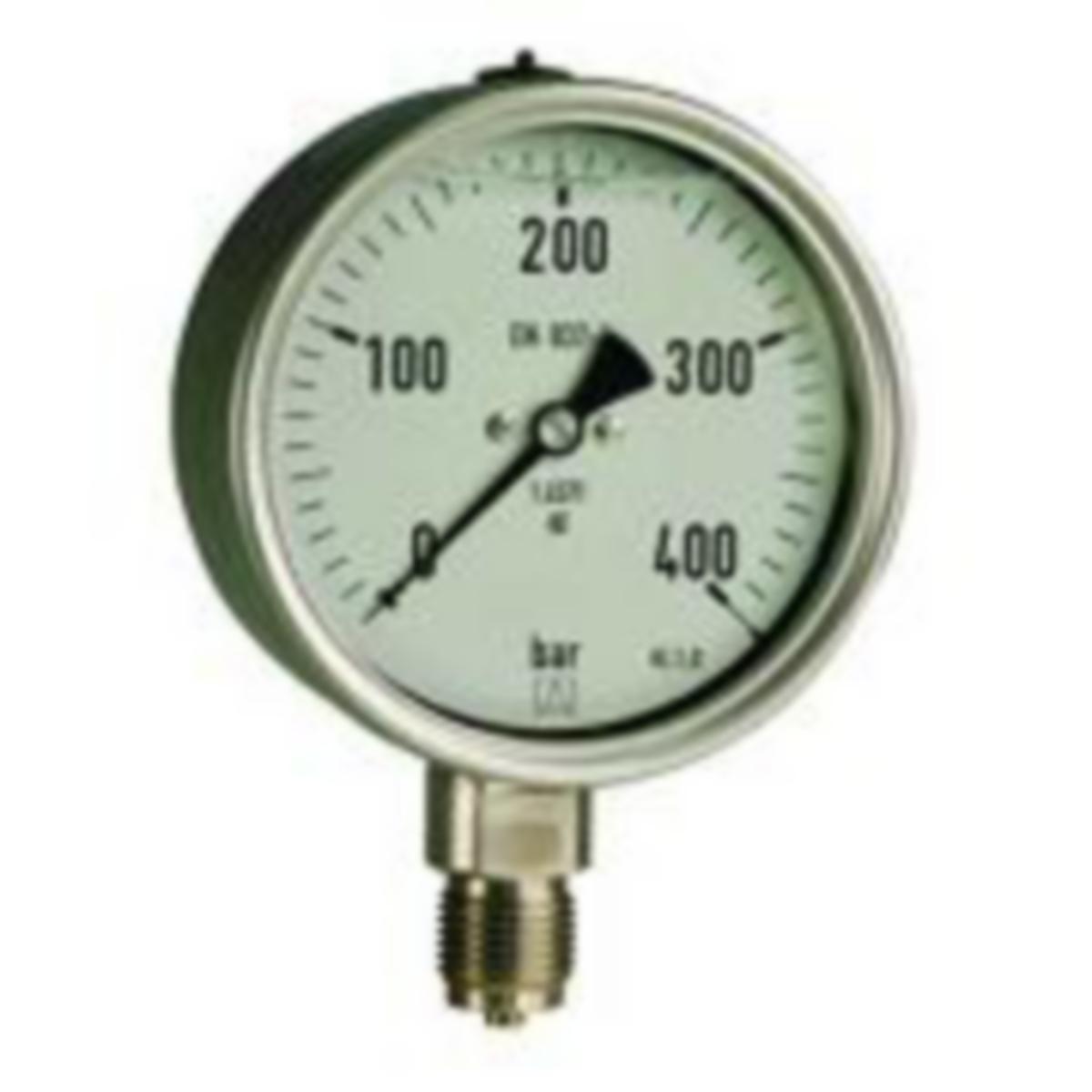 1/2" prosessmanomtr 0/40 bar bsp ans ned 316 ø100 - prose...