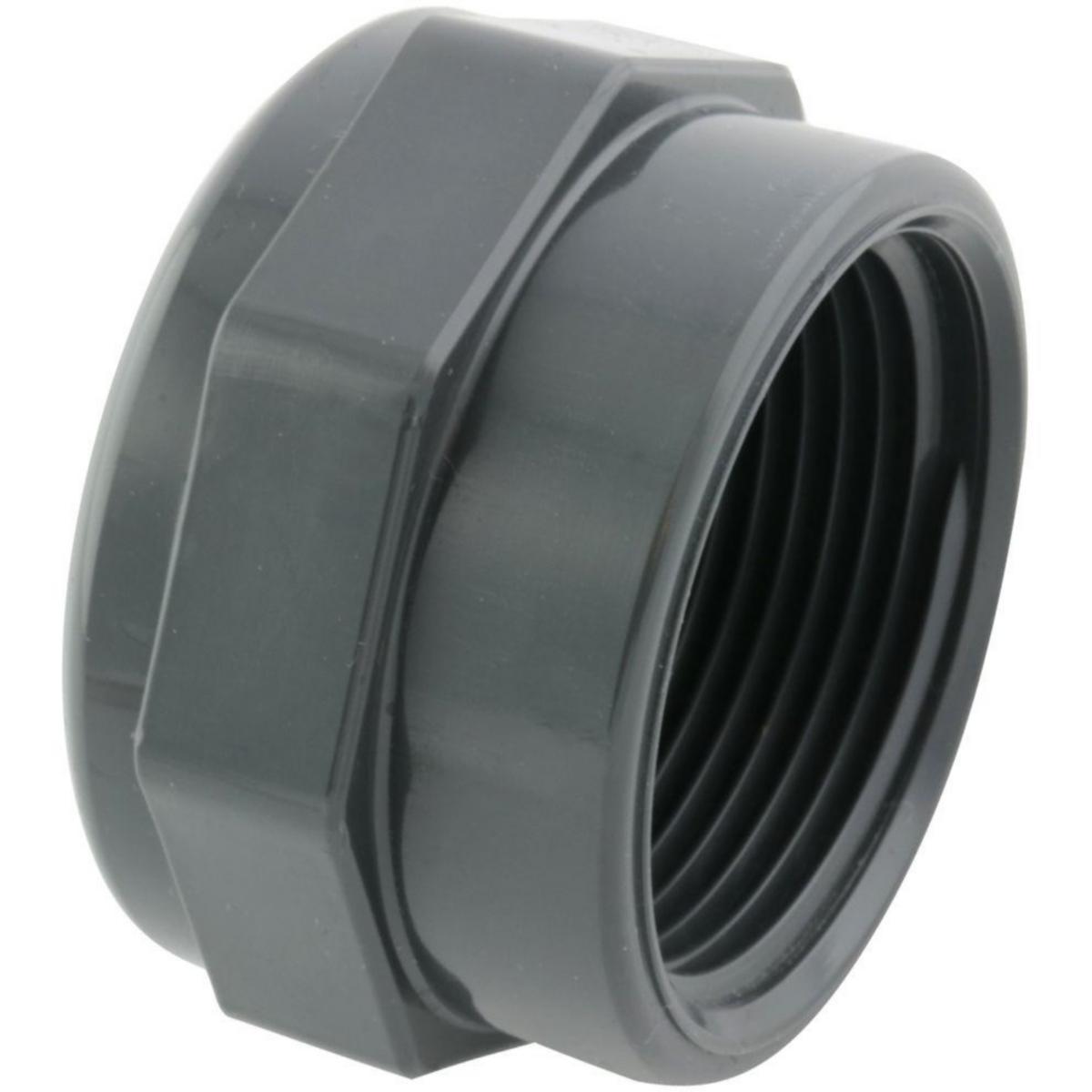 1 1/2" pvc kappe m/innv.gj. c - kappe med innvendige gje...