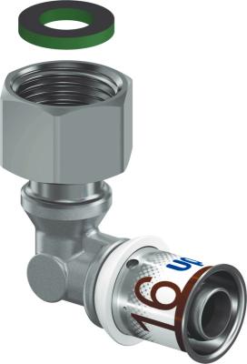 16-g1/2"sn albue m/løpemutter uponor s-press plus - albue...