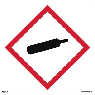 Skilt gassflasker systemtext 210x210mm hp - skilt systemt...