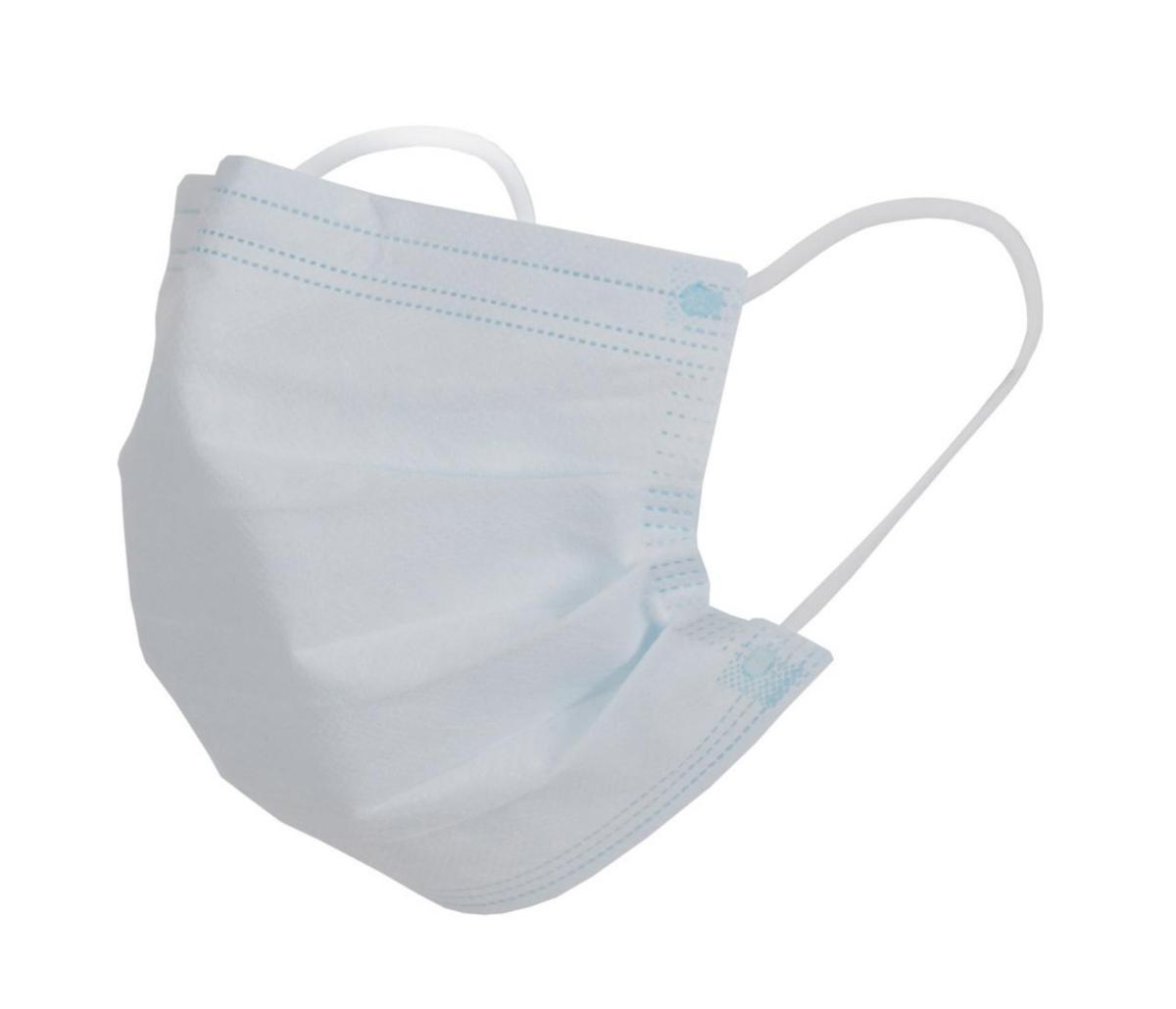 Munnbind med strikk blå/hvit 50 stk - munnbind kirurgisk ...