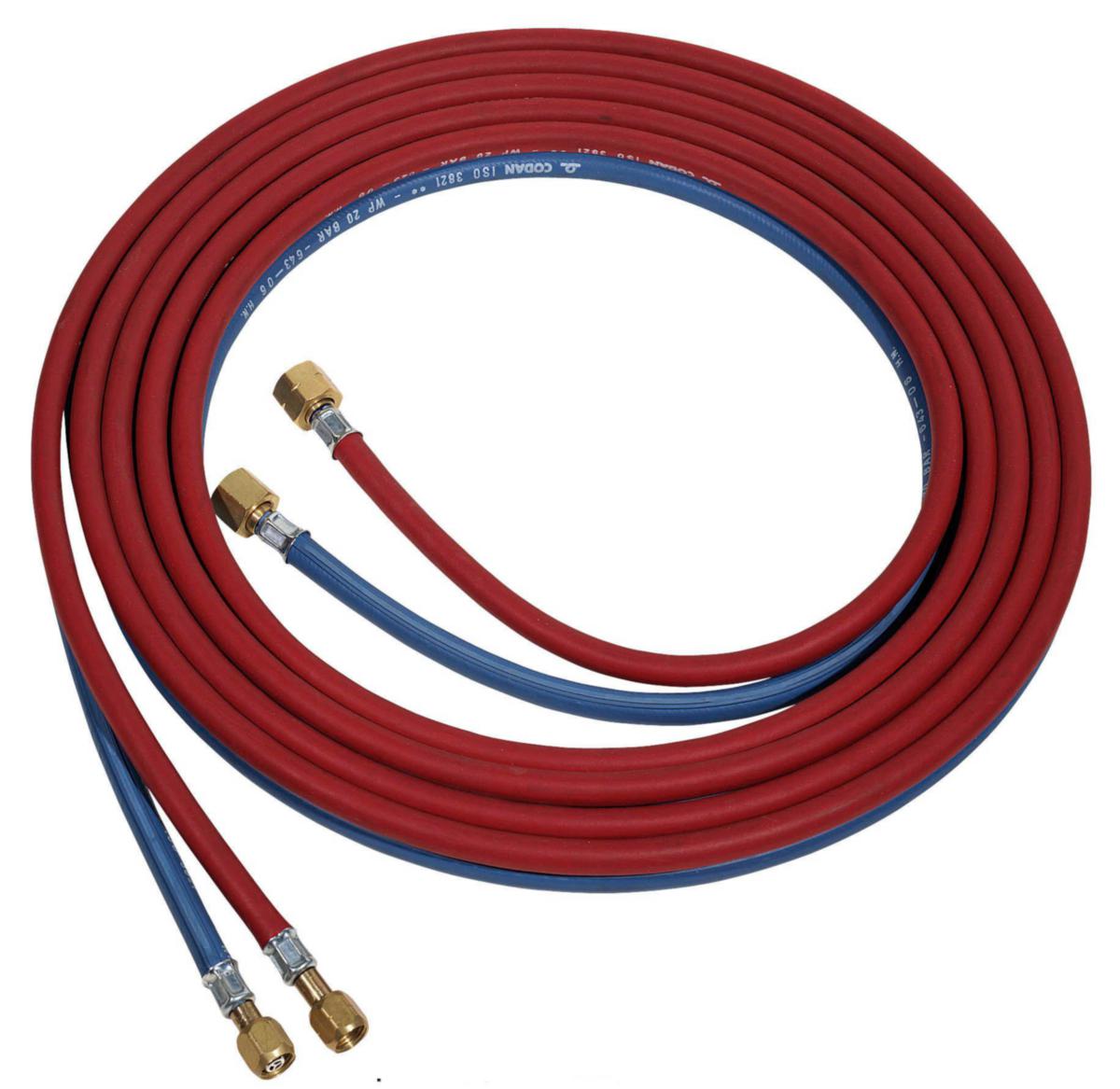 Sveiseslange tvilling aga ø5x5mm rød/blå 10m - sveiseslan...