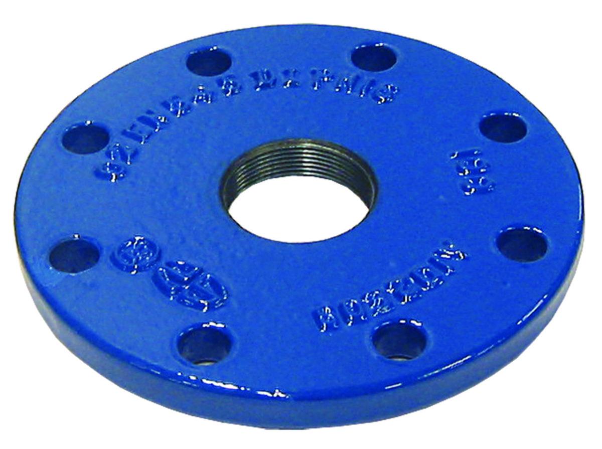 Dn 100 x 2" blindflens blå epoxy pn10/16 - blindflens med...