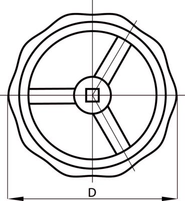 Ratt f/ dn 200 sluseventil m/skrue og skive hawle - ratt ...
