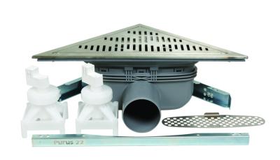 Purus corner twist sluk sideut 50 mm - sluk med sideutløp...