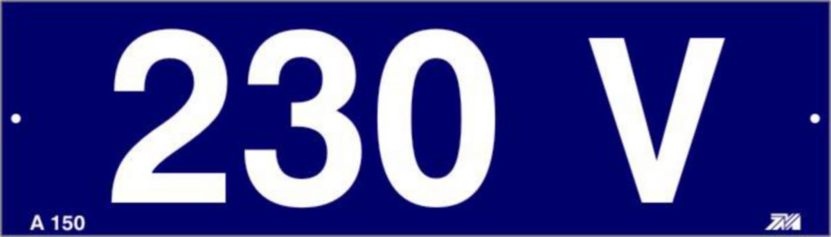 Skilt a150 spenning 230v - varselskilt melbye spenning
